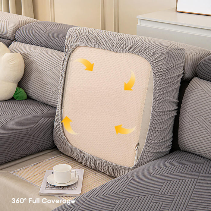 Modern Geometric Stretch Full-Wrap Magic Couch Cover